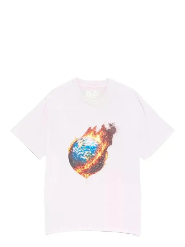 MELT Burning Earth Graphic T-shirt - Pink