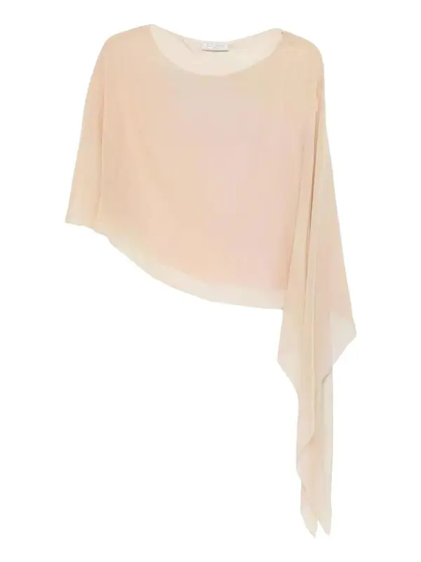 Antonelli Firenze Asymmetric-hem Cape - Neutrals