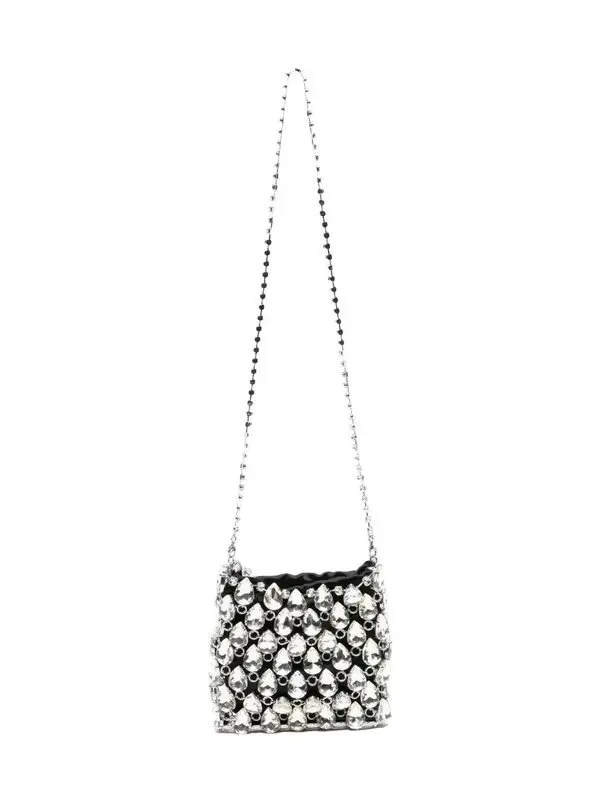 SELF-PORTRAIT Embellished Shoulder Bag - Silver