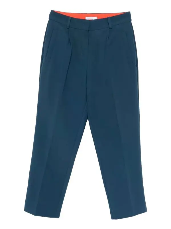 Patrizia Pepe Pleated Tailored Trousers - Blue
