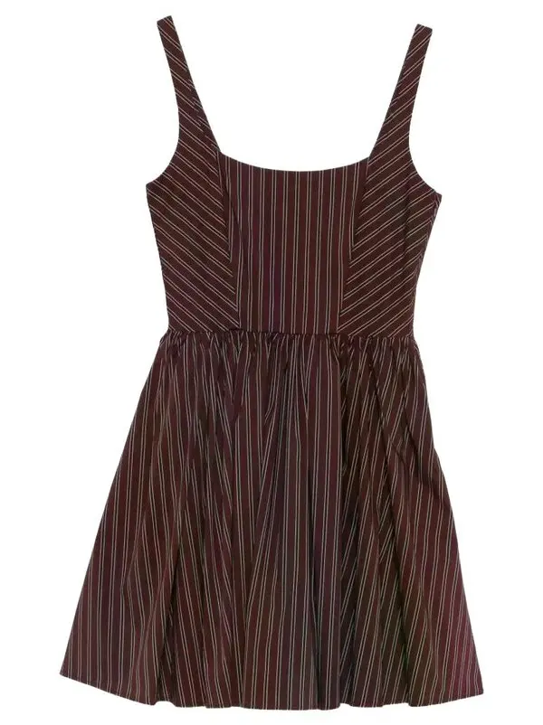 Patrizia Pepe Striped Mini Dress - Brown