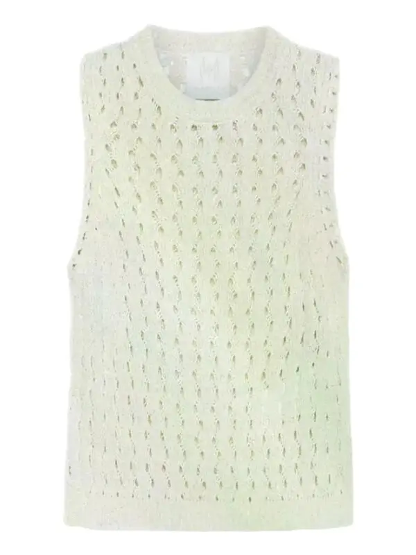 Marella Mouliné Openwork Vest - Neutrals