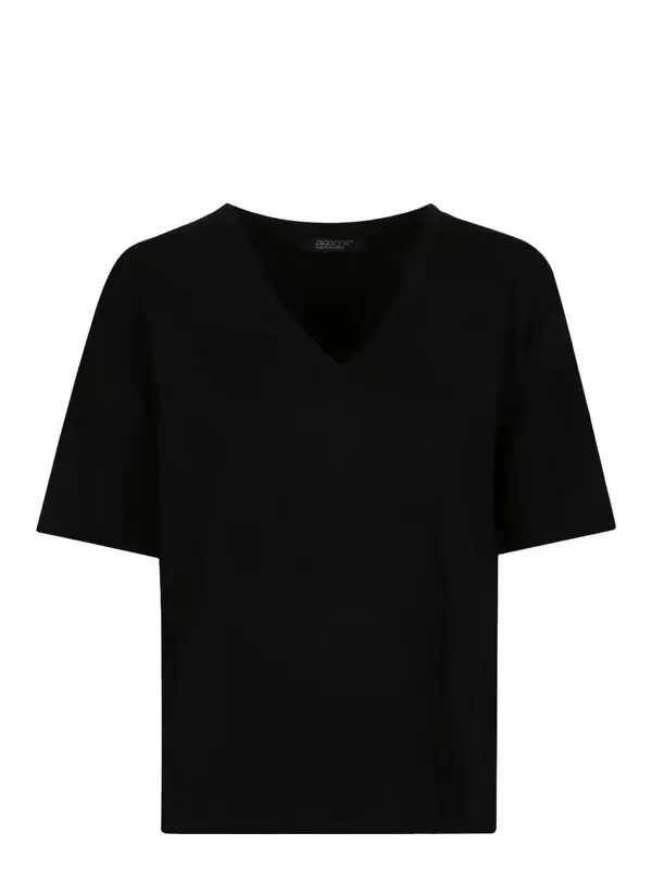 ARAGONA V-neck T-shirt - Black