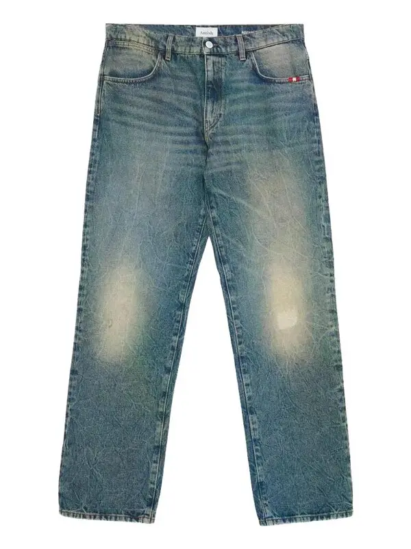 AMISH James Sonny Dirty Denim Jeans - Blue