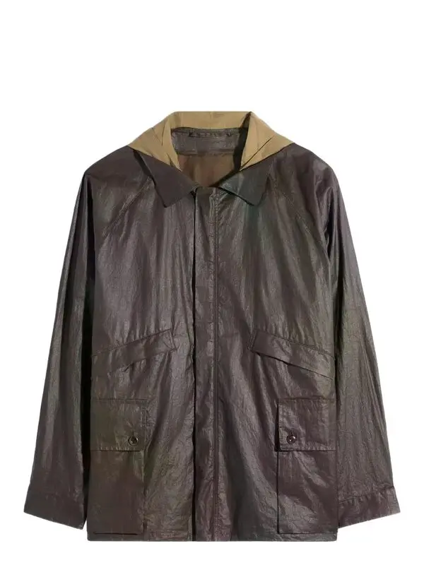 LEMAIRE Detachable Hood Rain Coat - Brown