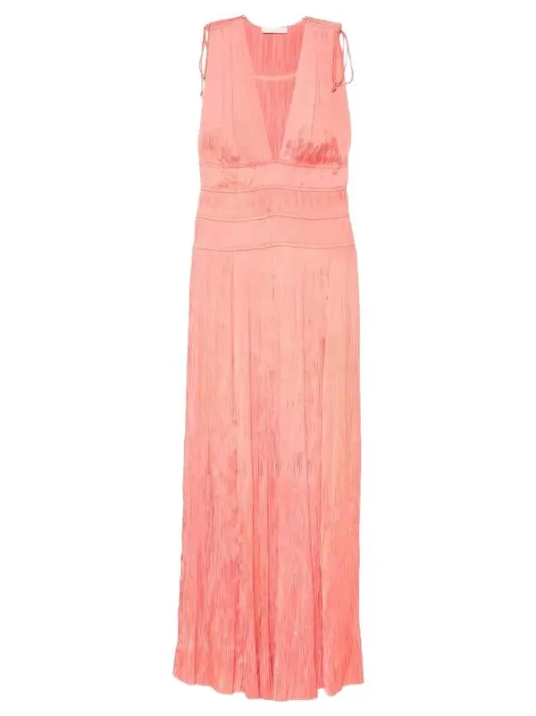 Ulla Johnson Tasneem Tie-straps V-neck Midi Dress - Pink