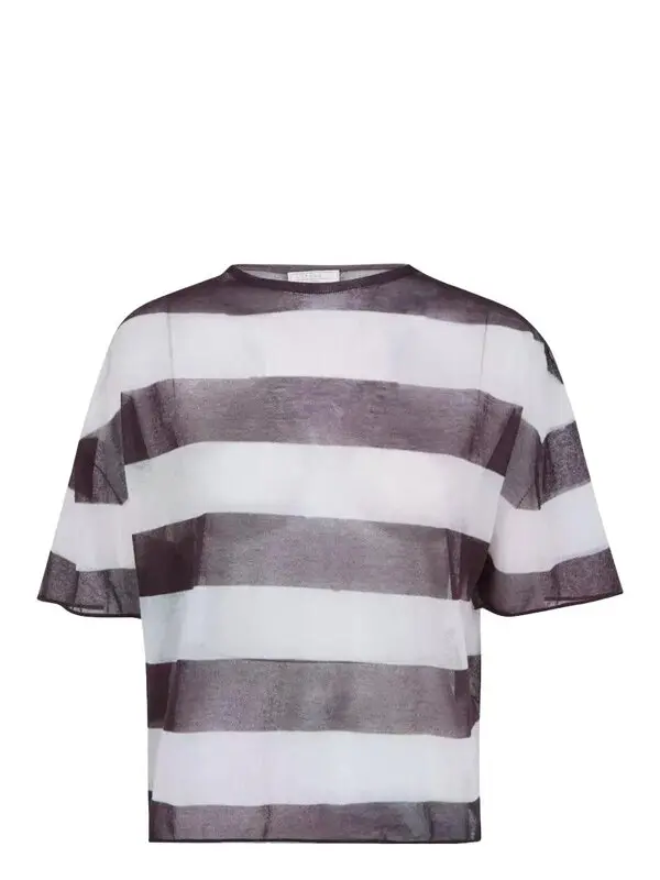 Antonelli Firenze Striped Short-sleeved T-shirt - White