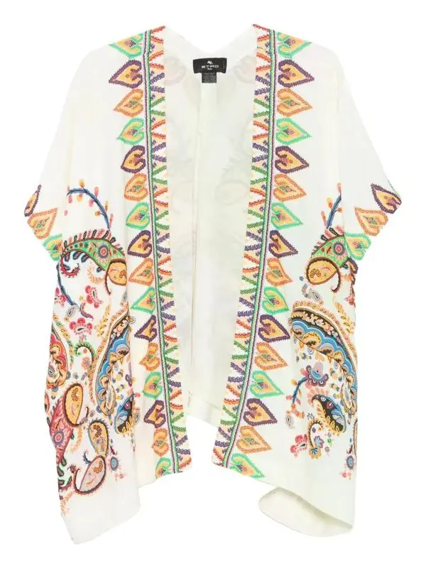 Etro Paisley-print Cape - Neutrals