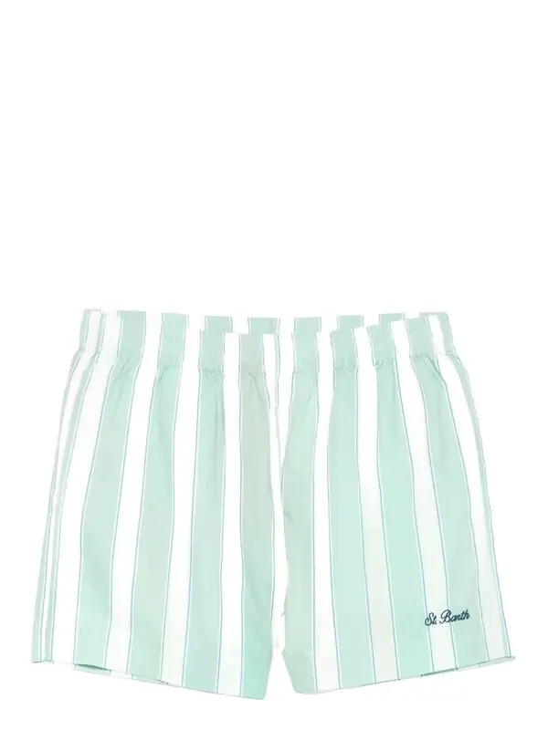 MC2 SAINT BARTH Striped Pattern Shorts - Green