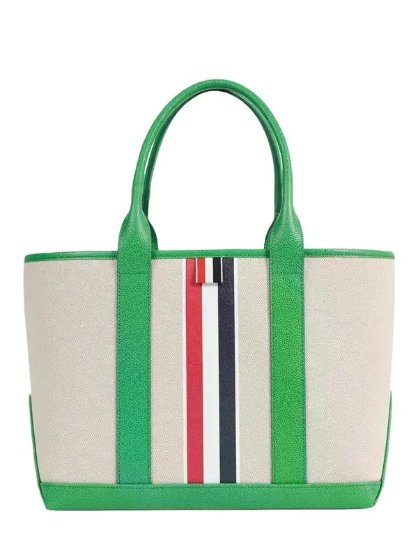 Thom Browne Cotton Tote Bag - Neutrals