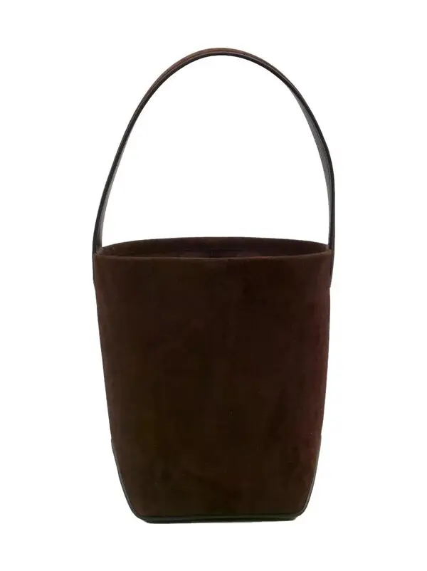 THE ROW Geometric Leather Small Tote - Brown