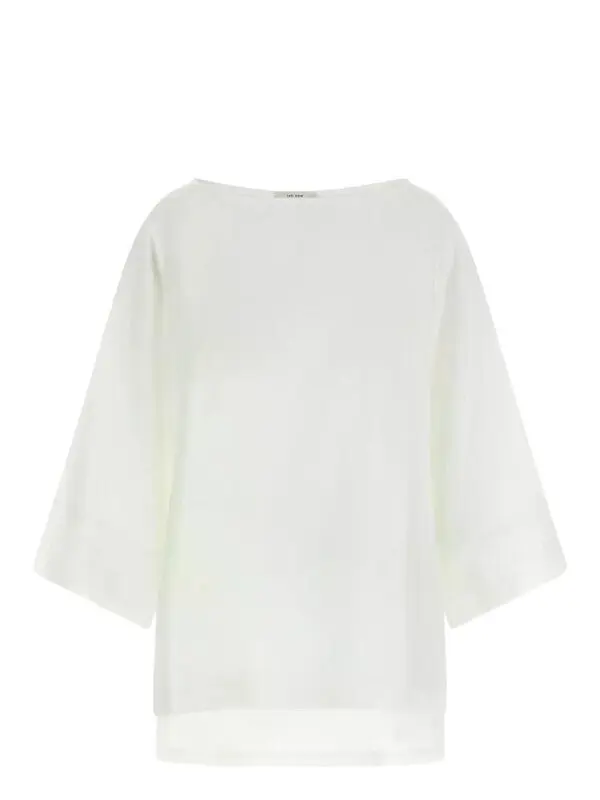 THE ROW Junia Boat-neck Blouse - White