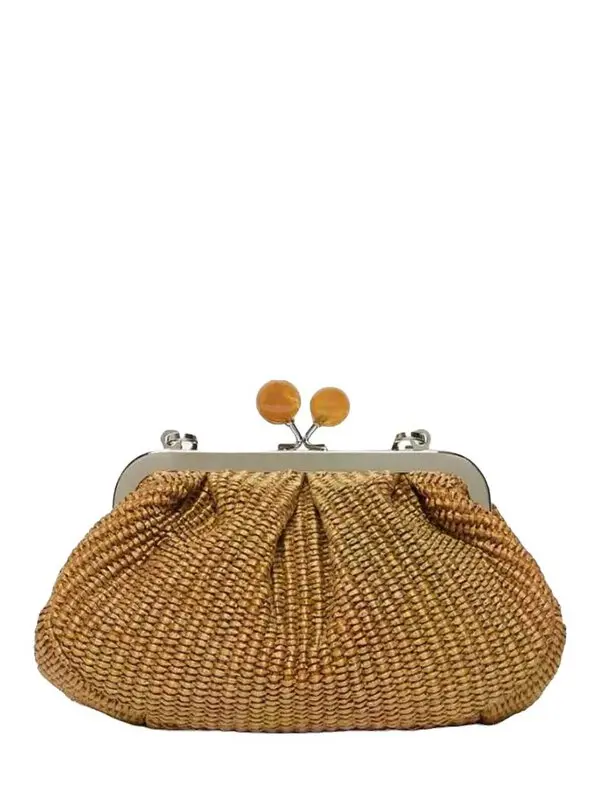 Max Mara Small Pasticcino Raffia-effect Sphere Tote Bag - Brown