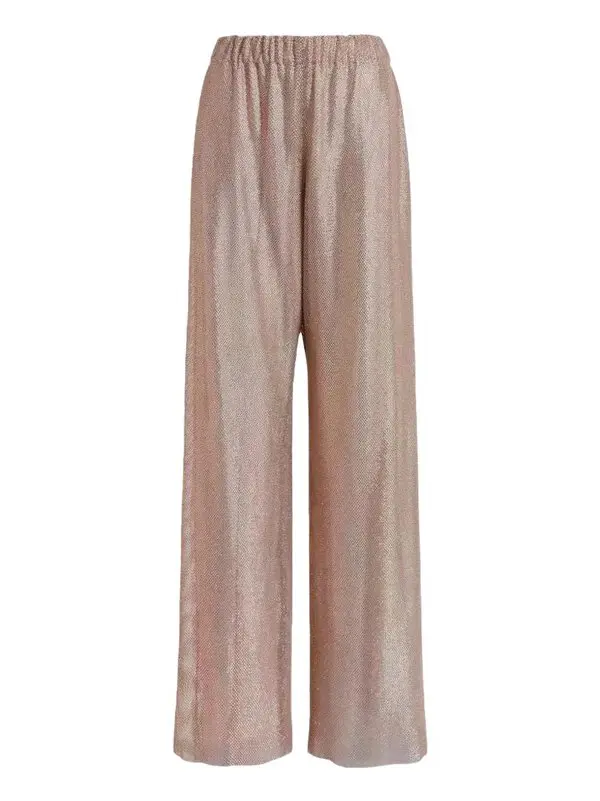 Alberta Ferretti High-waist Wide-leg Trousers - Pink