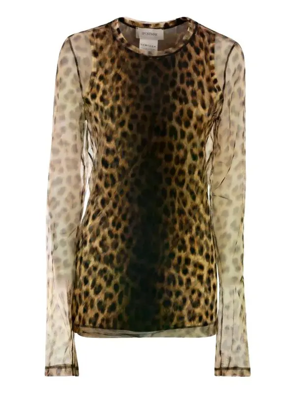 Sportmax Zebu Animal-print Top - Neutrals