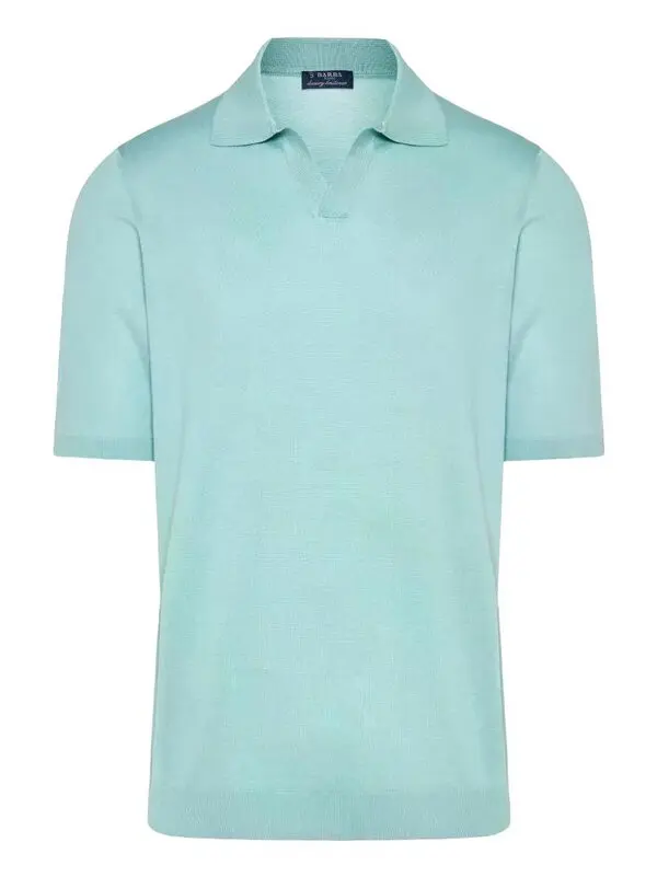BARBA NAPOLI Open-collar T-shirt - Blue