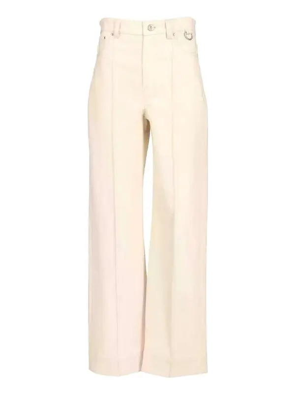 DURAZZI MILANO Panelled Wide-leg Jeans - Neutrals