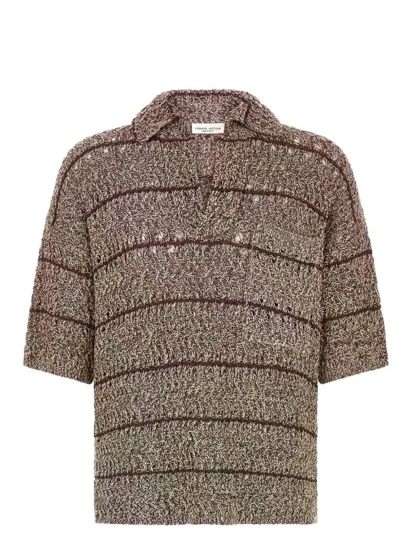 ROBERTO COLLINA Knitted T-shirt - Brown
