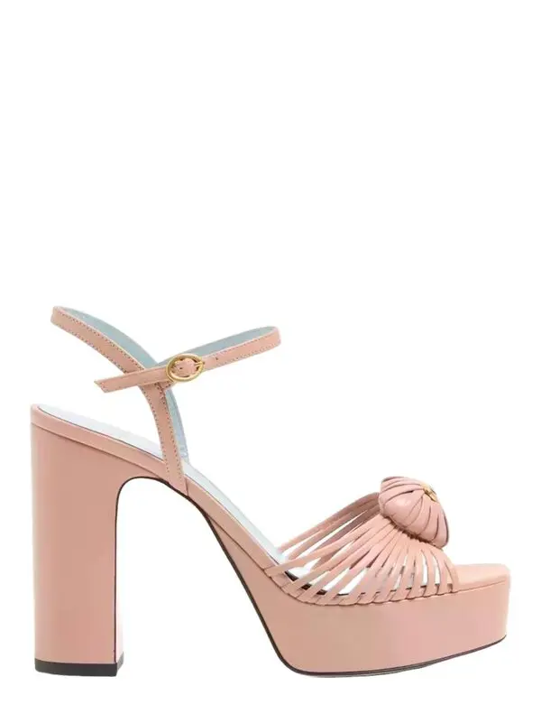 Valentino Garavani Coeur Royal Flower Platform Sandals - Pink