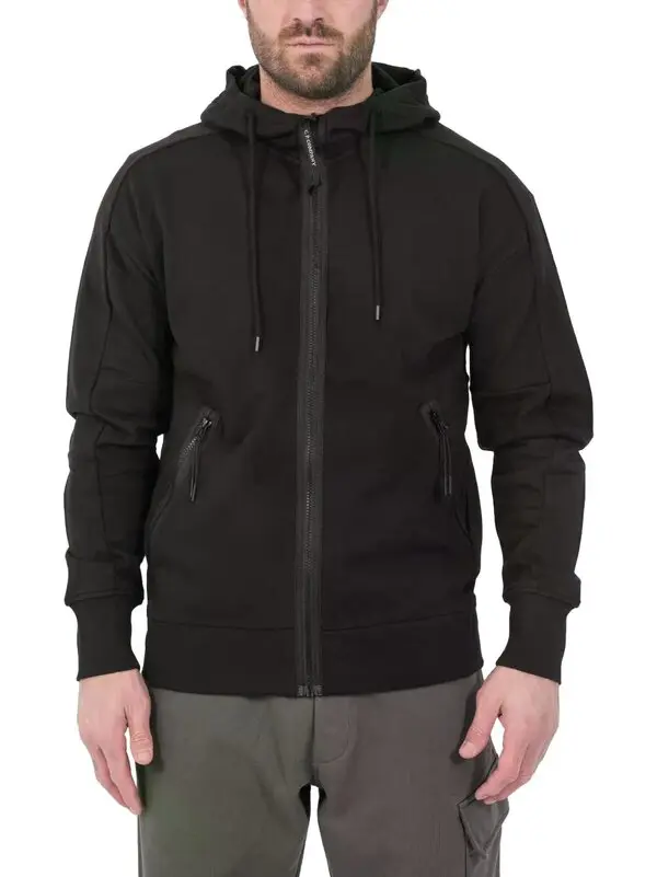 C.P. COMPANY Hooded Zip Jacket - Black