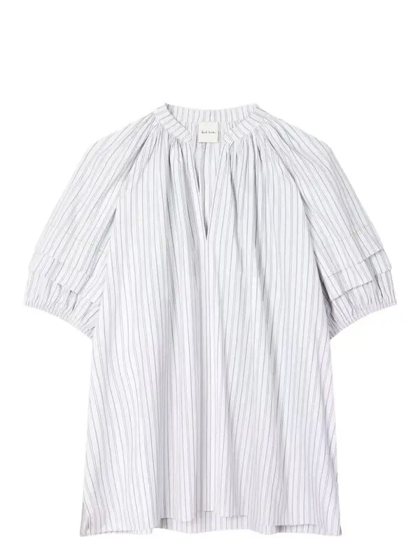 Paul Smith Striped V-neck Top - White