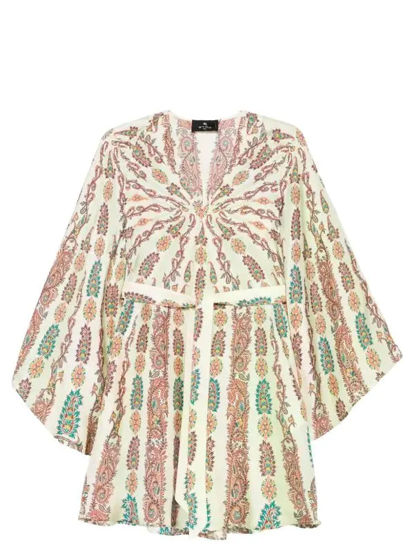 Etro Paisley-print Dress - Neutrals
