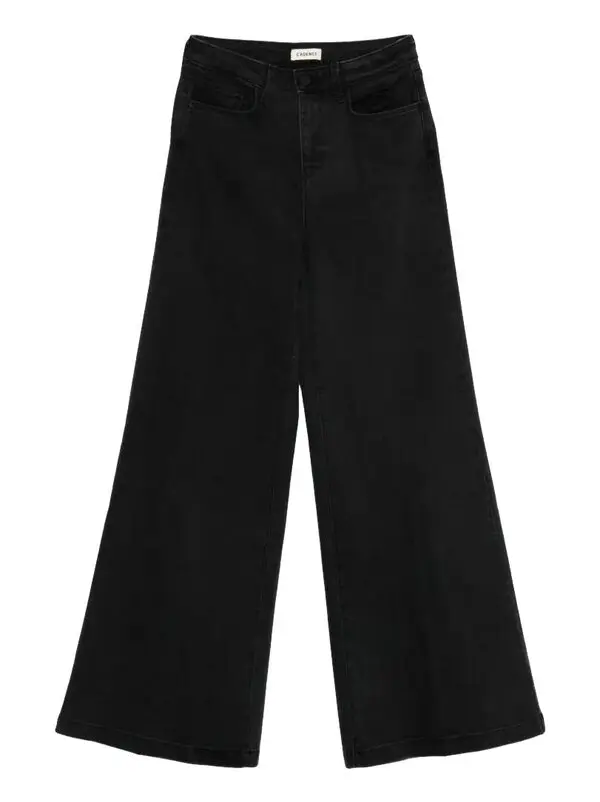 L'Agence Quincy Wide-leg Jeans - Black