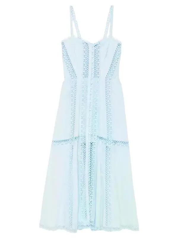 Charo Ruiz Ibiza Lace Trim Dress - Blue