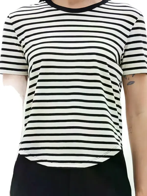 ANN DEMEULEMEESTER Stripe-pattern T-shirt - White