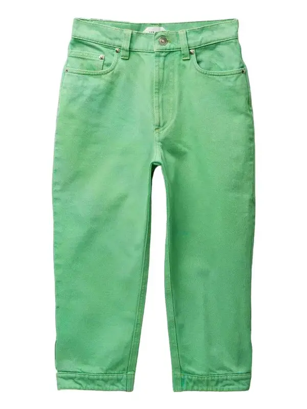 Versace Cropped Denim Capri Jeans - Green