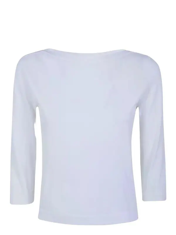 NUUR Boat-neck Knitwear Top - White