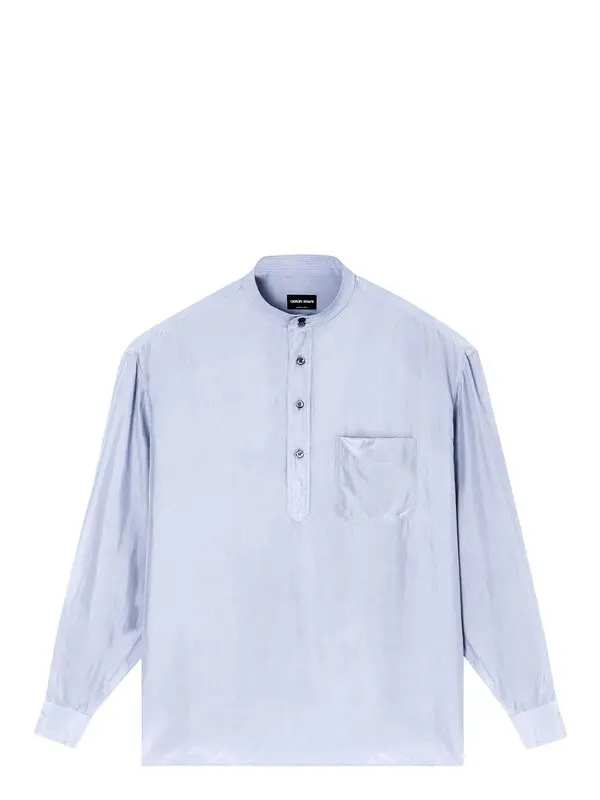 Giorgio Armani Silk Habotai Shirt - Grey