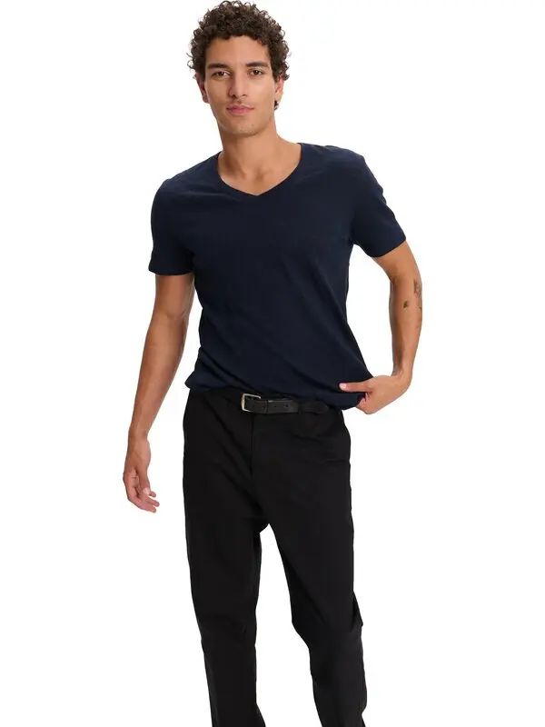 ATM Anthony Thomas Melillo Slub Jersey V-neck T-shirt - Midnight