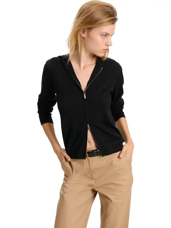 ATM Anthony Thomas Melillo Cashmere Zip-up Hoodie - Black