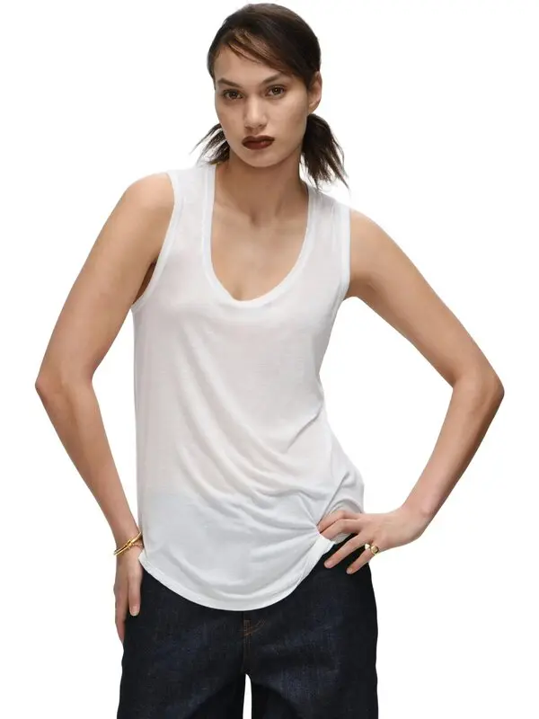 ATM Anthony Thomas Melillo Modal Sweetheart Tank - White