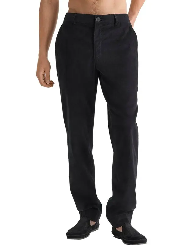 ATM Anthony Thomas Melillo Corduroy Straight Leg Pant - Black