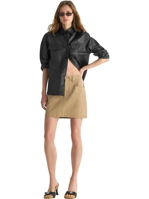 ATM Anthony Thomas Melillo Cotton Twill Pencil Skirt - Khaki