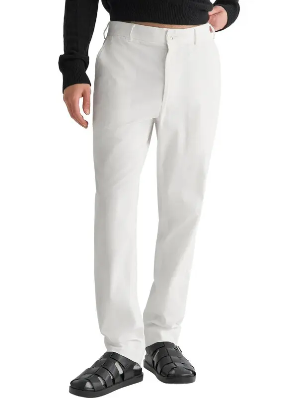 ATM Anthony Thomas Melillo Corduroy Straight Leg Pant - Chalk