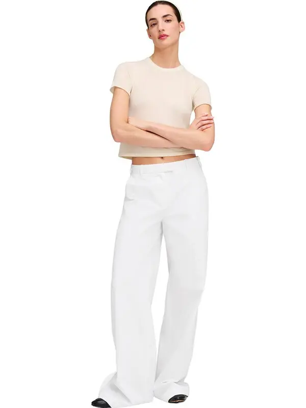 ATM Anthony Thomas Melillo Cotton Twill Leigh Pant - White