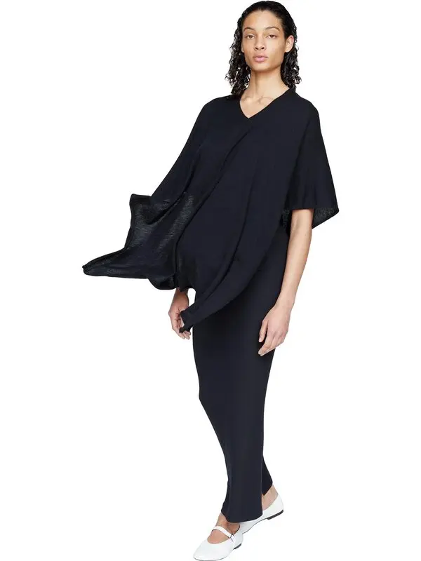 ATM Anthony Thomas Melillo Cashmere Poncho Top - Black