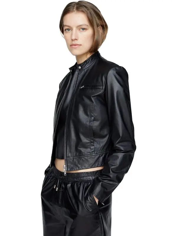 ATM Anthony Thomas Melillo Leather Moto Jacket - Black