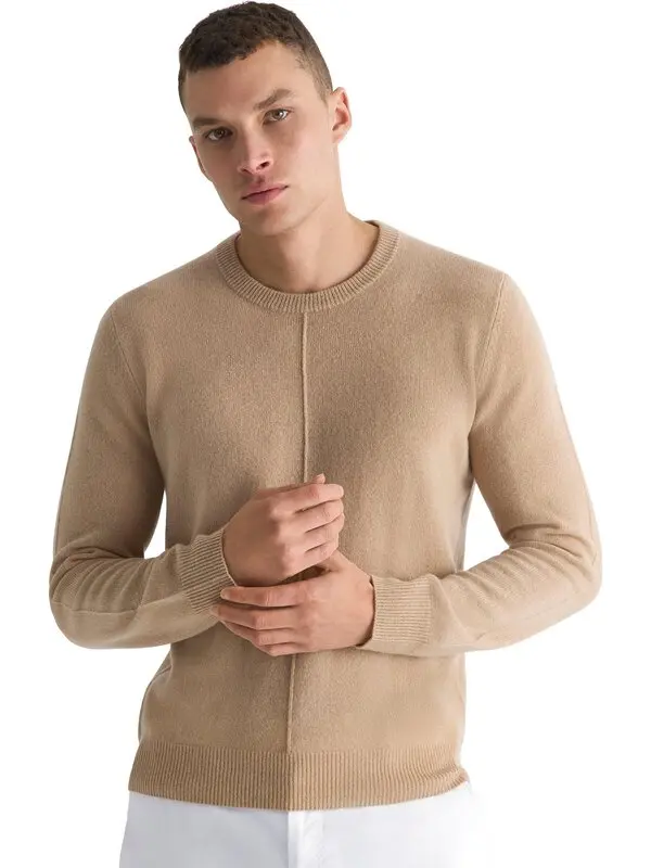 ATM Anthony Thomas Melillo Cashmere Crew Neck Sweater - Dune