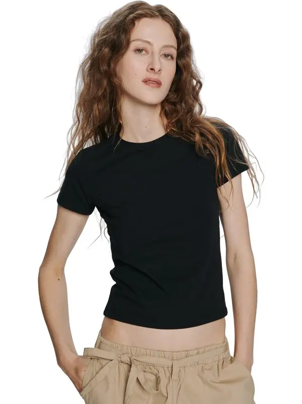 ATM Anthony Thomas Melillo Stretch Cotton Baby T-shirt - Black