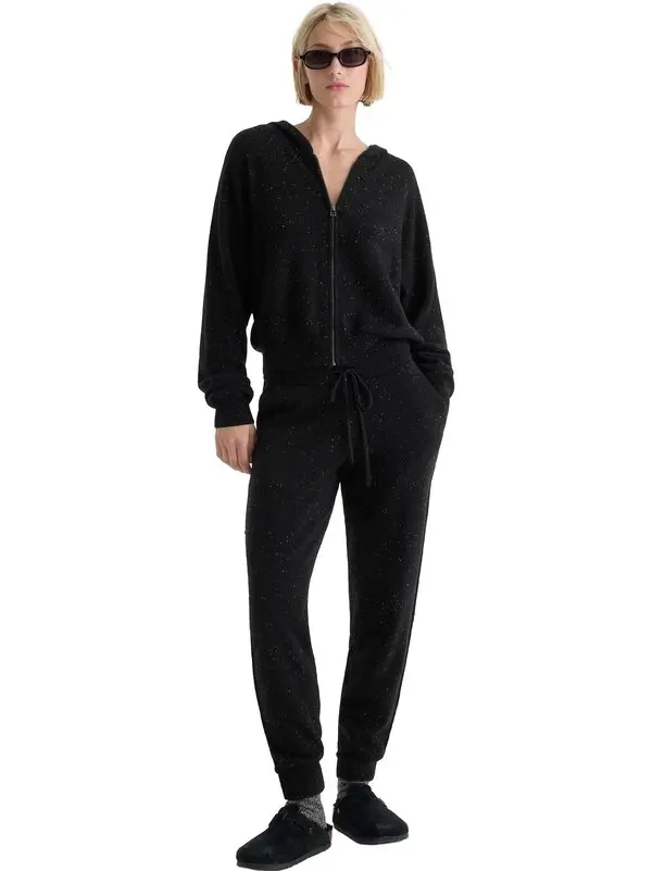 ATM Anthony Thomas Melillo Donegal Cashmere Jogger Pants - Black Donegal