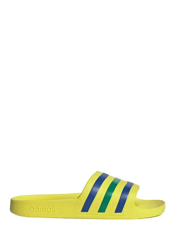 Adidas Adilette Aqua Slides - Bright Yellow / Bold Blue / Bold Green