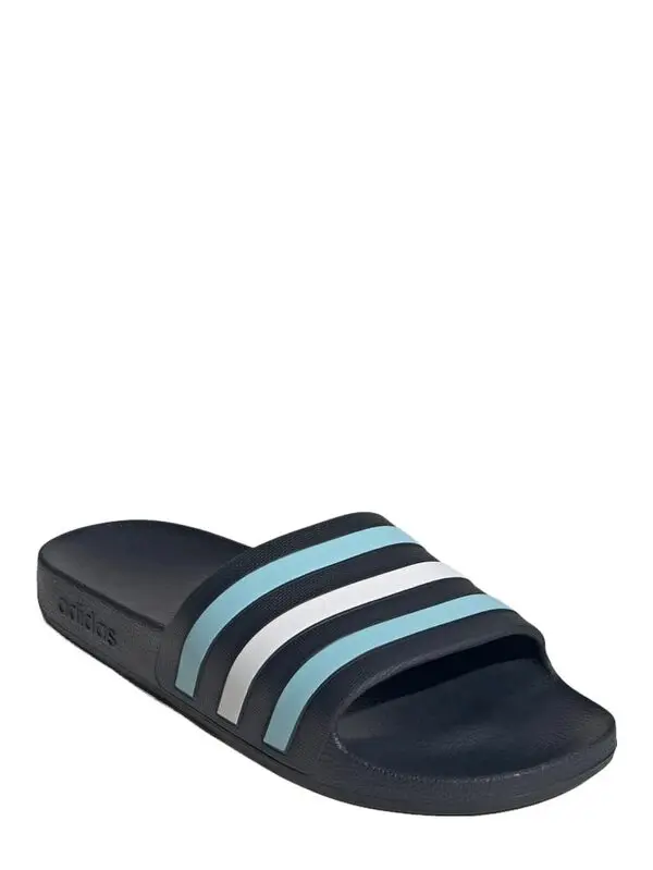 Adidas Adilette Aqua Slides - Night Navy / Icey Blue / Cloud White