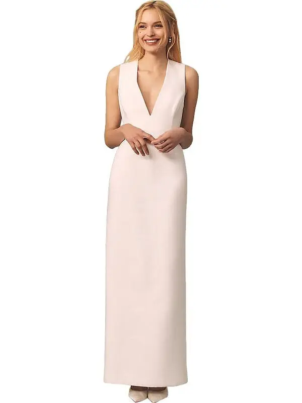 Shona Joy Otis Plunge Maxi Dress - Ivory