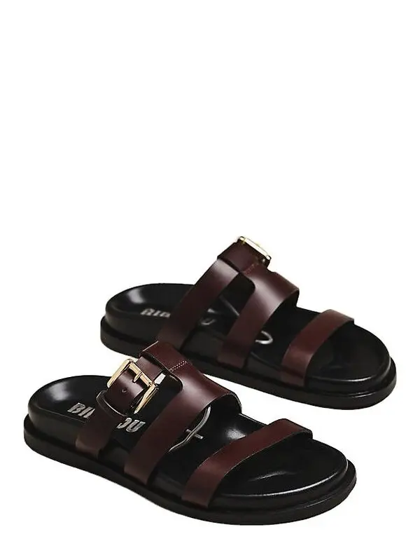 BIBI LOU Lisy Buckle Slide Sandals - Brown