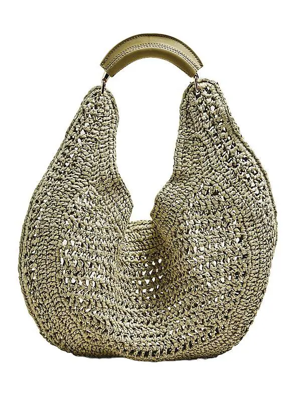 URBAN EXPRESSIONS Raffia Hobo Bag - Sage