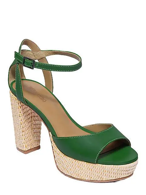 Bernardo Valeria Block Heels - Green